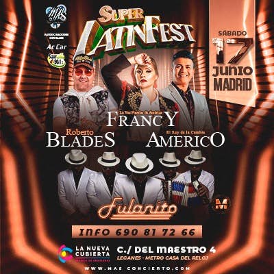 Comprar entradas SUPER LATIN FEST en Entradas a tu alcance